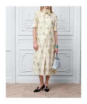 Dior Mid-length Shirtdress With Floral Motif