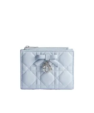 Dior Lady Dahlia Wallet - Ice-blue