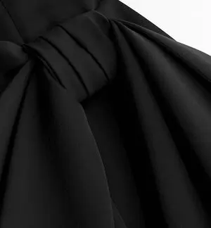 Dior Mid-length Draped Bustier Dress With Asymmetrical Bow