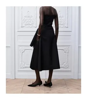 Dior Mid-length Draped Bustier Dress With Asymmetrical Bow