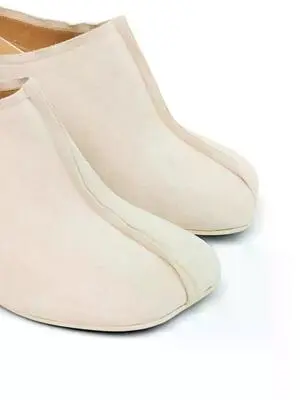 MAISON MARGIELA Beige Leather Suede Anatomic Mules