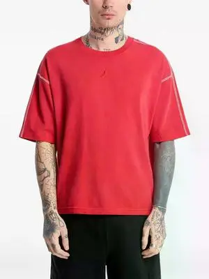 JORDAN Flight Contrast-stitch T-shirt - Red