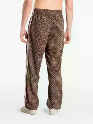 Adidas Firebird Monogram Track Pants - Brown
