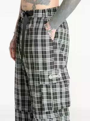 WASTED Convertible Cargo Pants With Tartan Check Pattern
