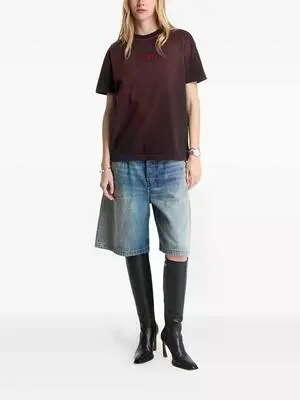 Off-White X Ac Milan Faded Effect T-shirt