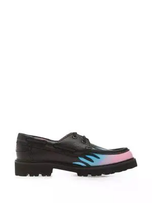 Clarks X Cleyhill Fire Flame-print Boat Shoes - Black