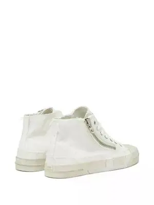 DIESEL® S-d-verse Zip Detail Canvas Sneakers - White