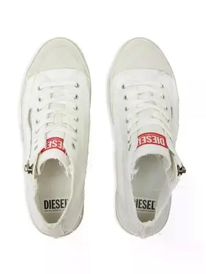 DIESEL® S-d-verse Zip Detail Canvas Sneakers - White