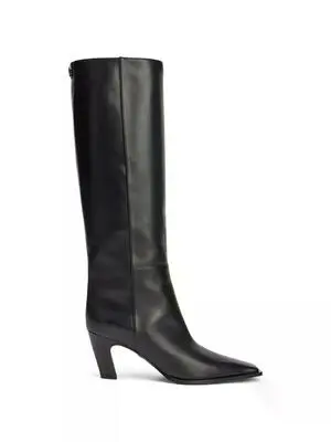 Roberto Cavalli Rc Logo Plaque Leather Knee-high Boots