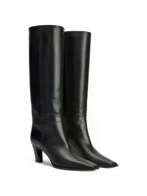 Roberto Cavalli Rc Logo Plaque Leather Knee-high Boots