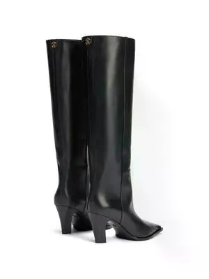 Roberto Cavalli Rc Logo Plaque Leather Knee-high Boots