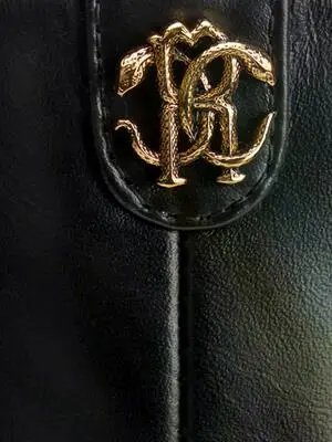 Roberto Cavalli Rc Logo Plaque Leather Knee-high Boots