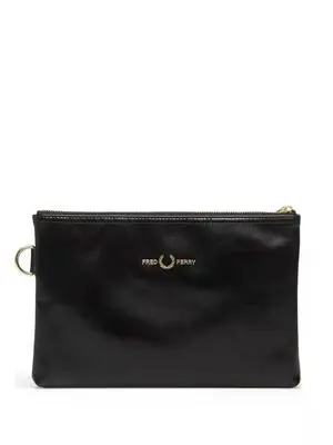 Fred Perry Leather Messenger Bag