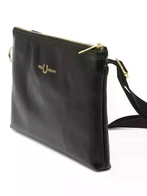 Fred Perry Leather Messenger Bag