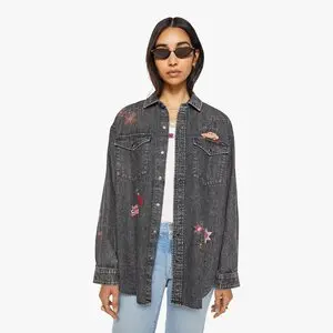 MOTHER The Exes And Ohs Lightning Rod Shirt - Grey