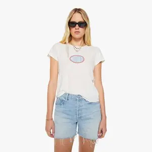 MOTHER The Lil Sinful Patch Crewneck T-shirt - Red