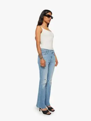 MOTHER The Lil Weekender Fray Jeans - Blue