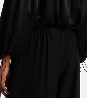 Chloé Silk Crêpe De Chine Wide-leg Pants