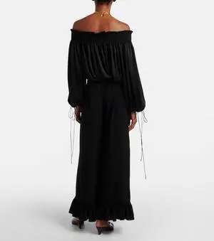 Chloé Silk Crêpe De Chine Wide-leg Pants