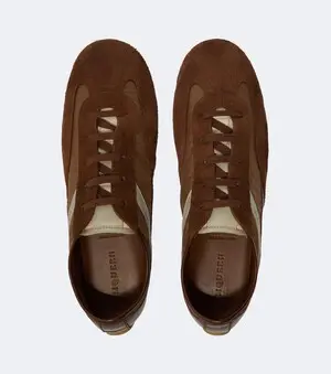 Alexander McQueen Suede And Leather Trimmed Sneakers - Brown