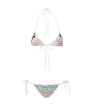 Missoni Zig Zag Knit Triangle Bikini - Multicoloured
