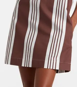 Posse Rosie Striped Cotton Mini Dress - Brown
