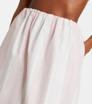 Posse Rosie Striped Cotton Midi Skirt - Pink