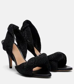 Bottega Veneta Grace Leather Sandals - Black