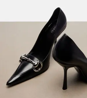 Gucci Boulevard Horsebit Leather Pumps