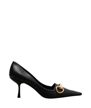 Gucci Boulevard Horsebit Leather Pumps - Black
