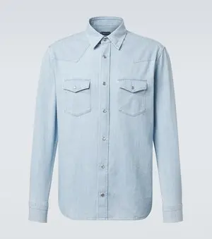 TOM FORD Denim Overshirt - Blue