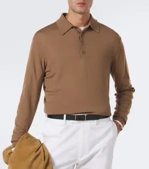 TOM FORD Wool Gauge Polo Sweater