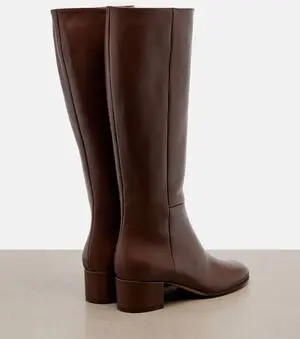 GIANVITO ROSSI Joelle Leather Knee-high Boots - Brown