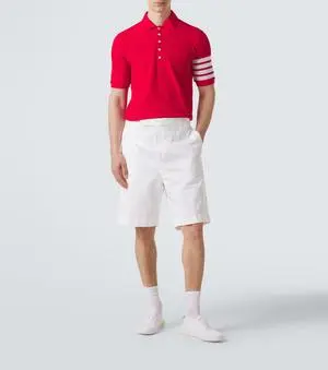 Thom Browne 4-bar Cotton Polo Shirt
