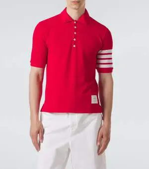 Thom Browne 4-bar Cotton Polo Shirt