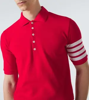 Thom Browne 4-bar Cotton Polo Shirt