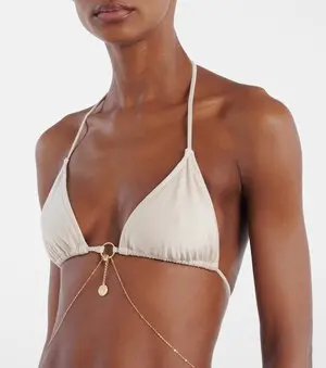 BANANHOT Chain Bikini Top - White