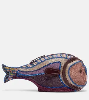 Staud Fish Beaded Clutch - Multicoloured