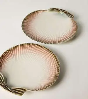 BORDALLO PINHEIRO Oysters And Scallops Set Of 4 Dinner Plates