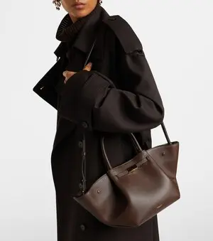 DEMELLIER Small Leather Top-handle Bag - Brown