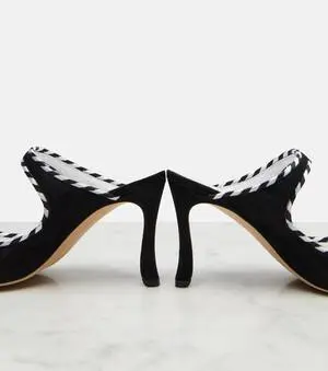 Manolo Blahnik Pura Suede Mules