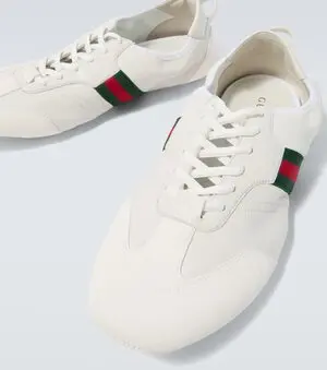 Gucci Leather And Suede Lace-up Sneakers