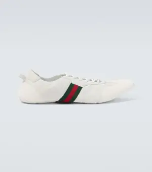 Gucci Leather And Suede Lace-up Sneakers