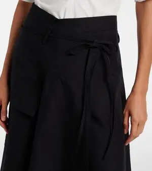 Bottega Veneta Asymmetrical Cotton Midi Skirt