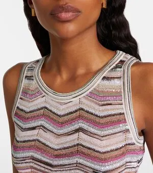 Missoni Zigzag Sequined Lamé Top