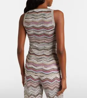 Missoni Zigzag Sequined Lamé Top