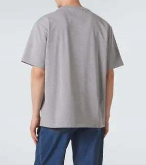 Bottega Veneta Intrecciato Cotton-blend Jersey T-shirt - Grey