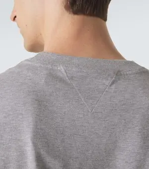 Bottega Veneta Intrecciato Cotton-blend Jersey T-shirt - Grey