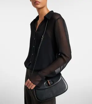 Gucci Bamboo Small Leather Crossbody Bag