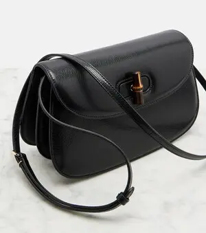 Gucci Bamboo Small Leather Crossbody Bag
